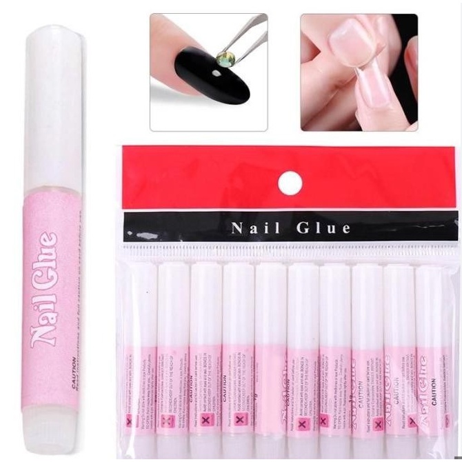 Jual Nail Glue / lem kuku Tahan Lama cair Glue nail art lem kuku palsu akrilik lem kuku murah ...