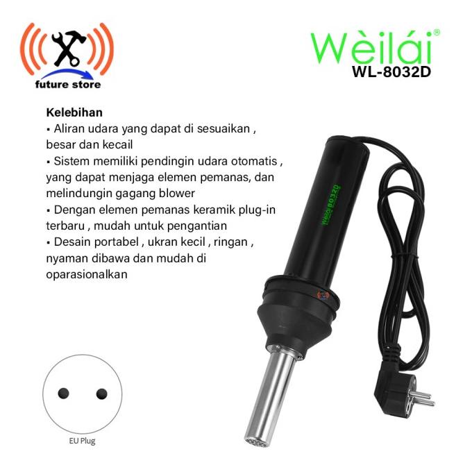 Jual Weilai WL-8032D Digital Blower Portable Solder uap solder uap ...