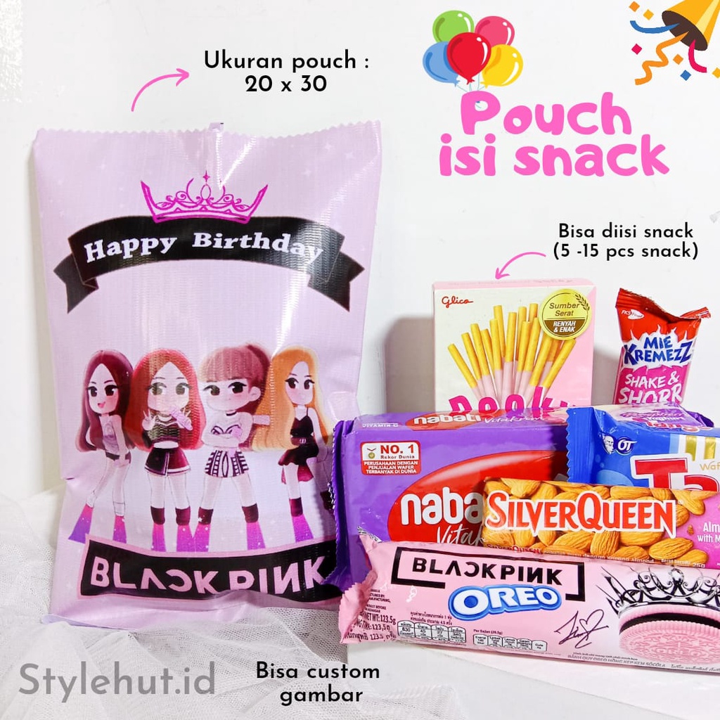 Jual Pouch Snack I Pouch Ulang Tahun I Bingkisan Snack Lucu I Pouch ...