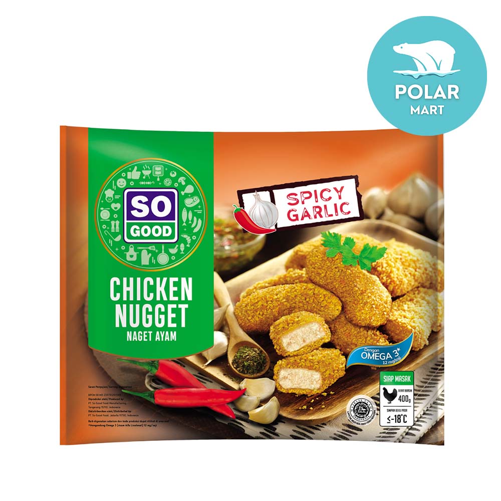 Jual So Good Chicken Nugget Spicy Garlic 400 Gram (FROZEN FOOD BANDUNG ...