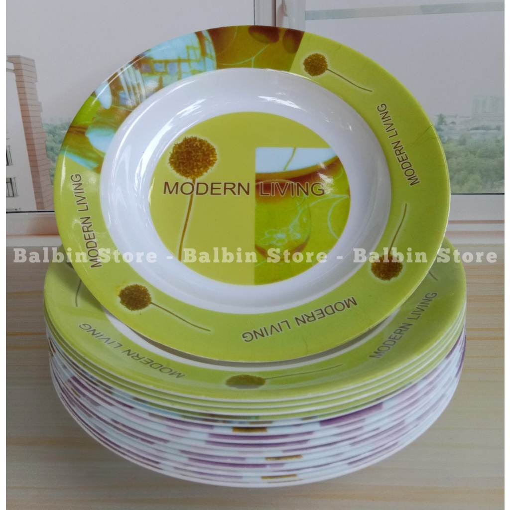 Jual SATU LUSIN | 12 PCS PIRING MAKAN MELAMINE BESAR 23.CM | 9.INCH ...