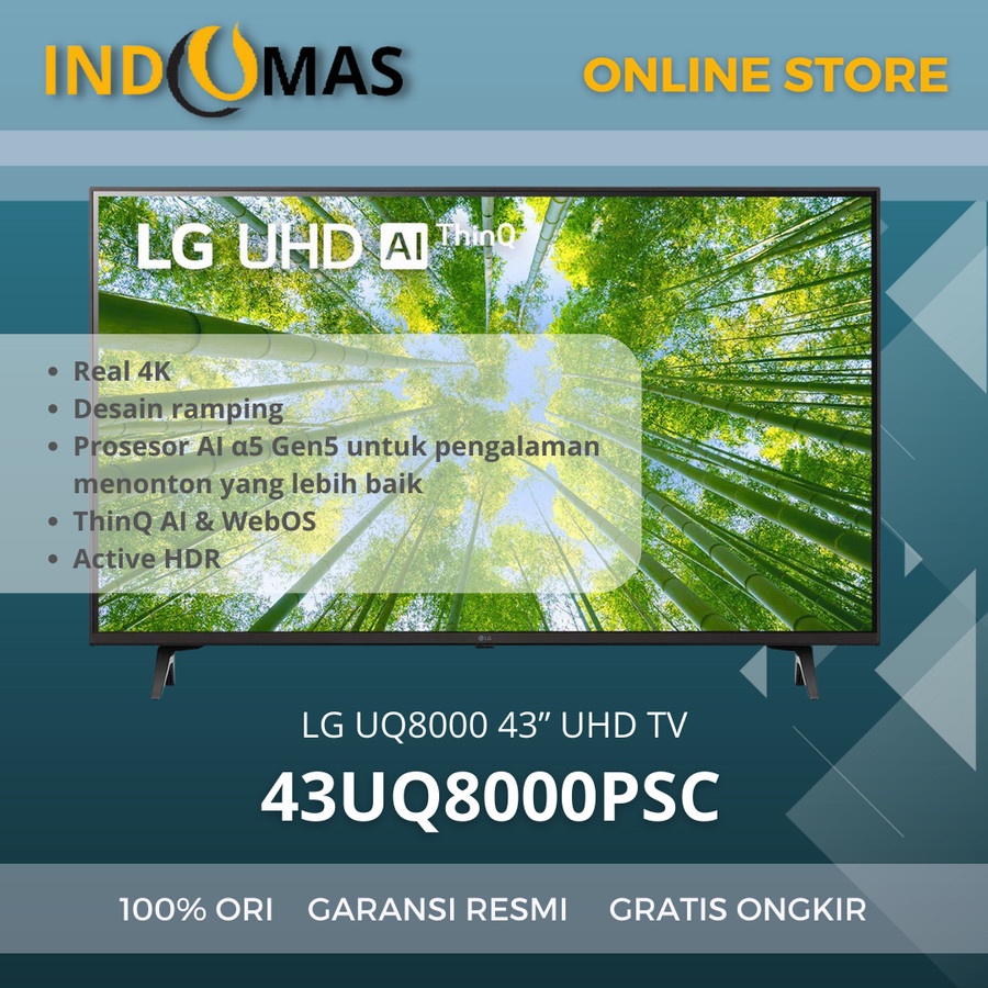 Jual LED TV LG 43UQ8000PSC SMART TV UHD 4K HDR MAGIC REMOTE 43UQ8000 ...