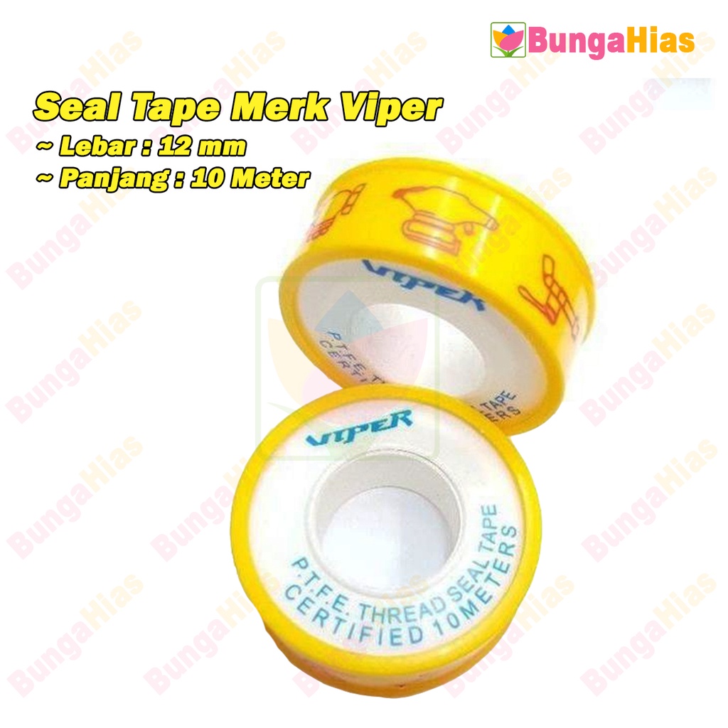Jual Seal Tape Viper 1/2 ” x 10 Meter ST-01 Isolasi Pipa PVC Kran Air ...