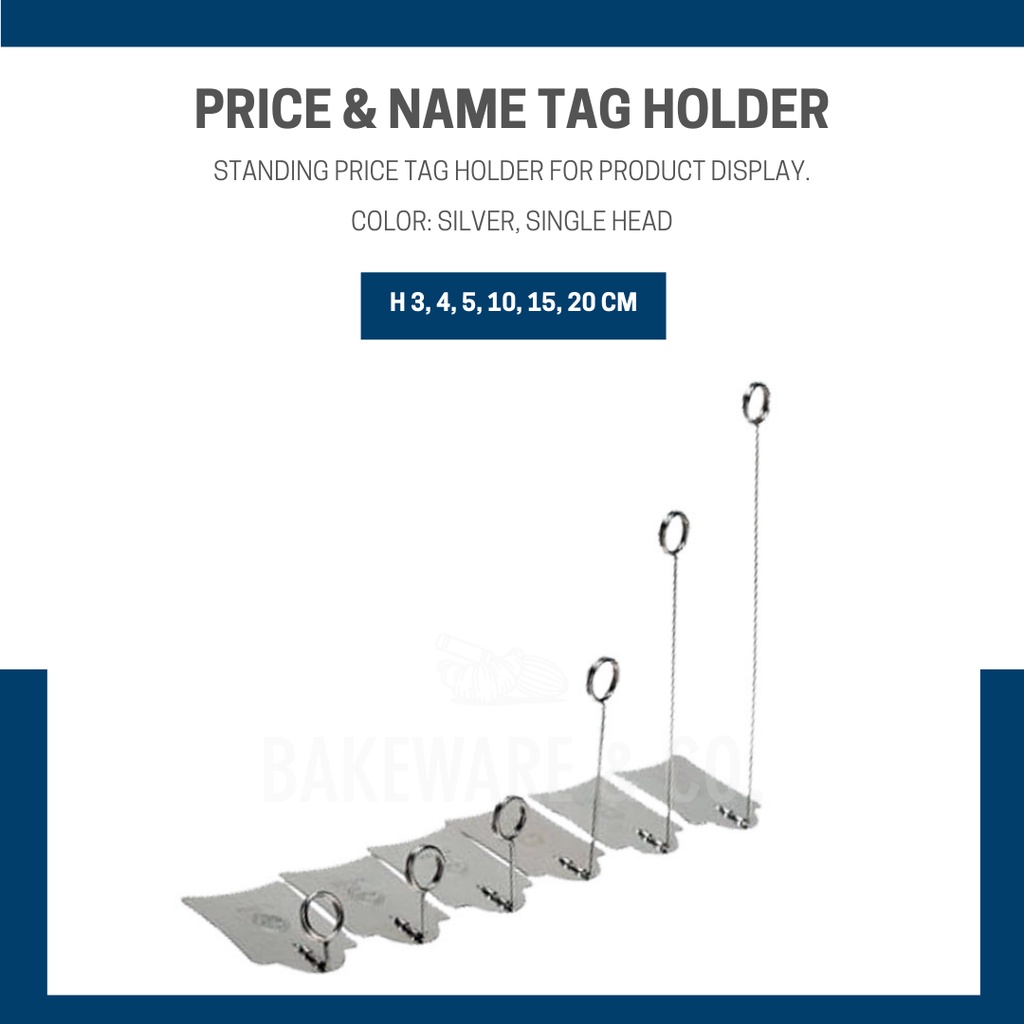 Jual Price Name Tag Standing Display Holder - Stainless Food Grade ...