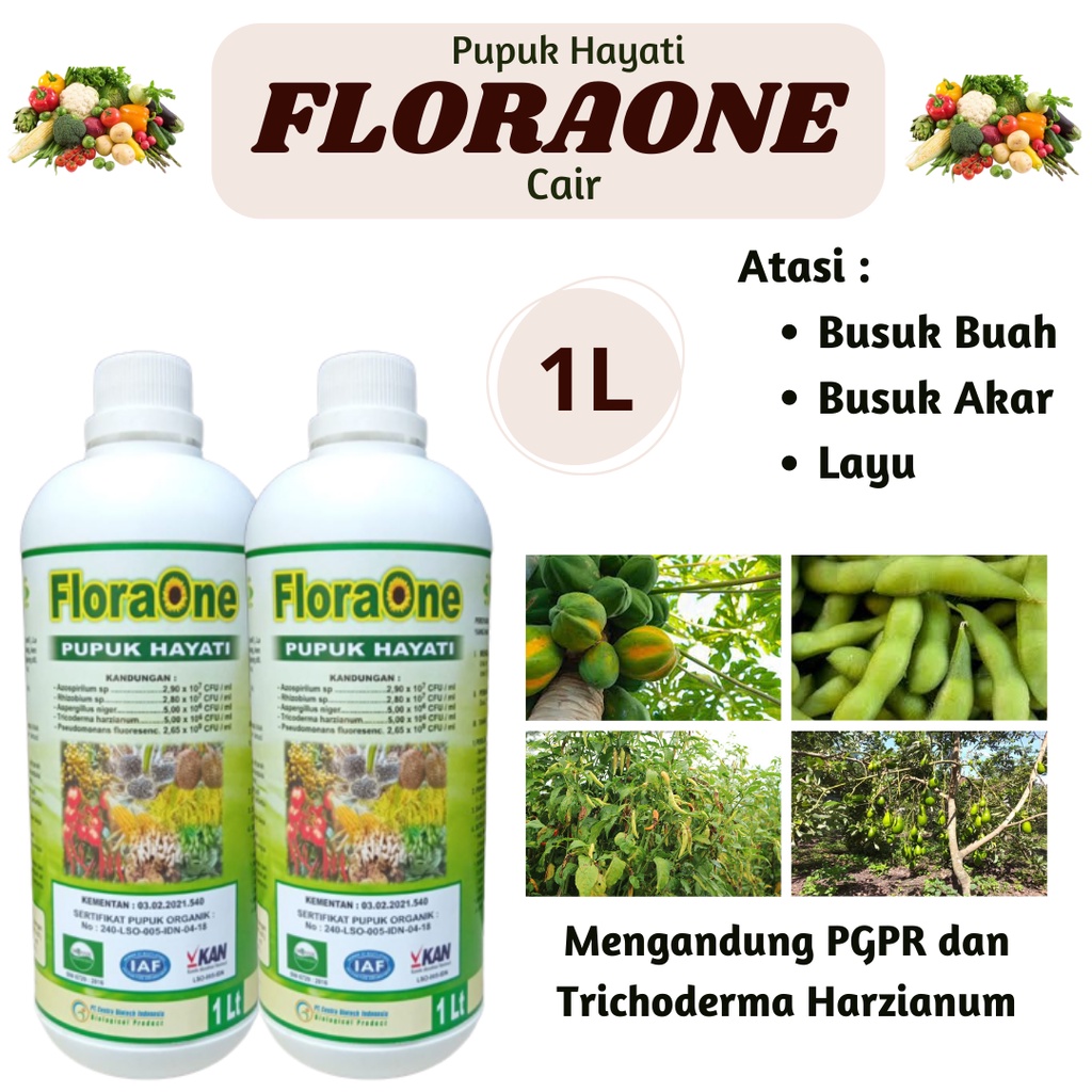 Jual Pupuk Hayati Terbaik, FLORAONE TRICODERMA 1 LITER, Pupuk Cegah Antraknosa | Shopee Indonesia