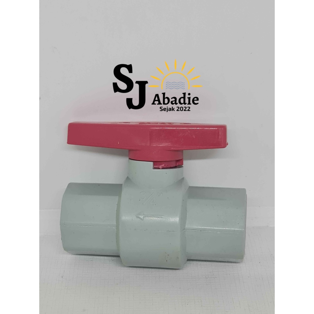 Jual (12 PCS) Stop Kran/Ball Valve Pvc LOTUS 1/2 3/4 1 Inch ABS Ball ...