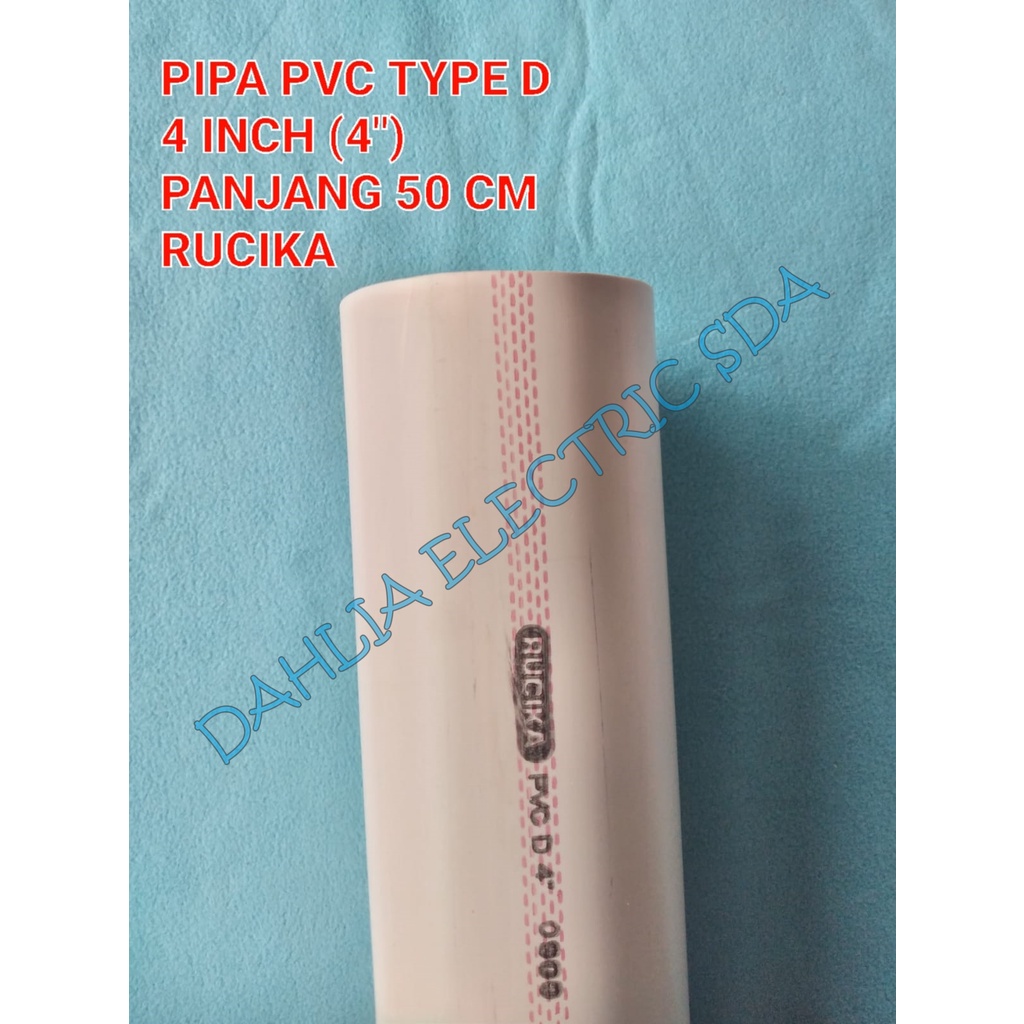 Jual PIPA PVC 4" TYPE D PANJANG 50CM PUTIH RUCIKA | Shopee Indonesia