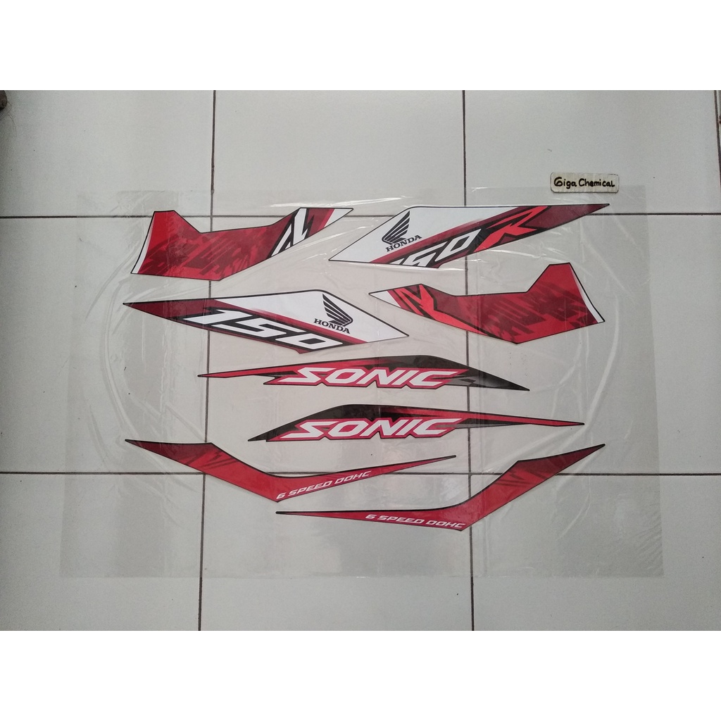 Jual Striping Sticker Lis Honda Sonic 150 2020 2021 2022 Hitam Corak ...