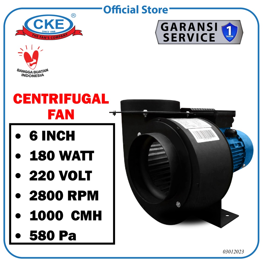 Jual MINI CENTRIFUGAL FAN CKE CF-DE150B/1-NO 6INCH 220V BLOWER KEONG ...