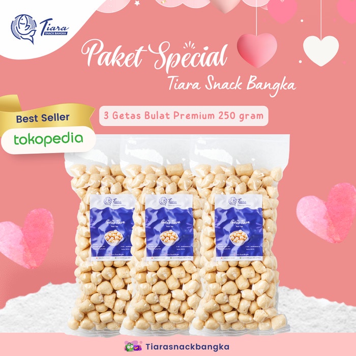 Jual Package Getas Bulat Premium Asli Bangka Tiara Snack Bangka | Shopee Indonesia
