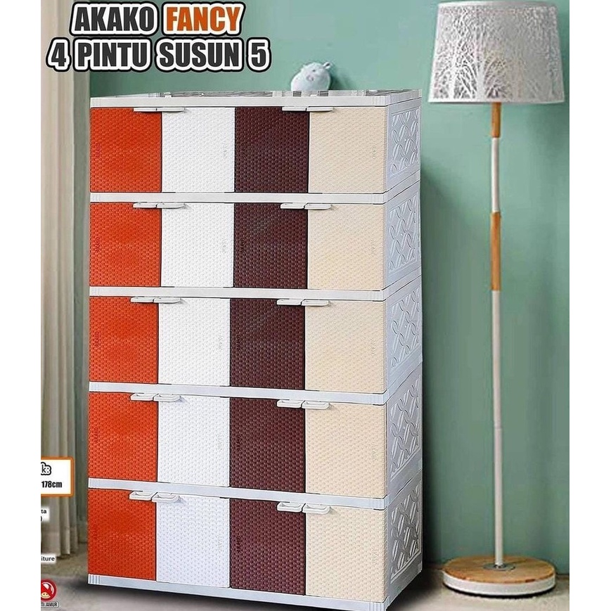 Jual Akako Lemari Plastik Rotan FANCY 2 SUSUN FANCY 3 SUSUN FANCY 4 ...