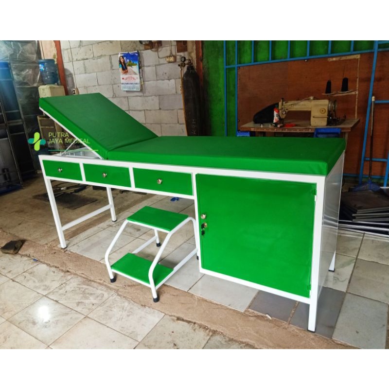 Jual bed periksa pasien ada laci - meja periksa pasien advance 3 laci 1 ...