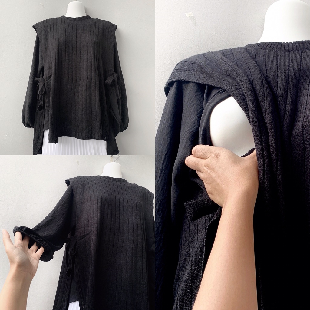 Jual MARY - Nursingwear Vest Rajut Blouse Tunik Knit Menyusui Atasan ...