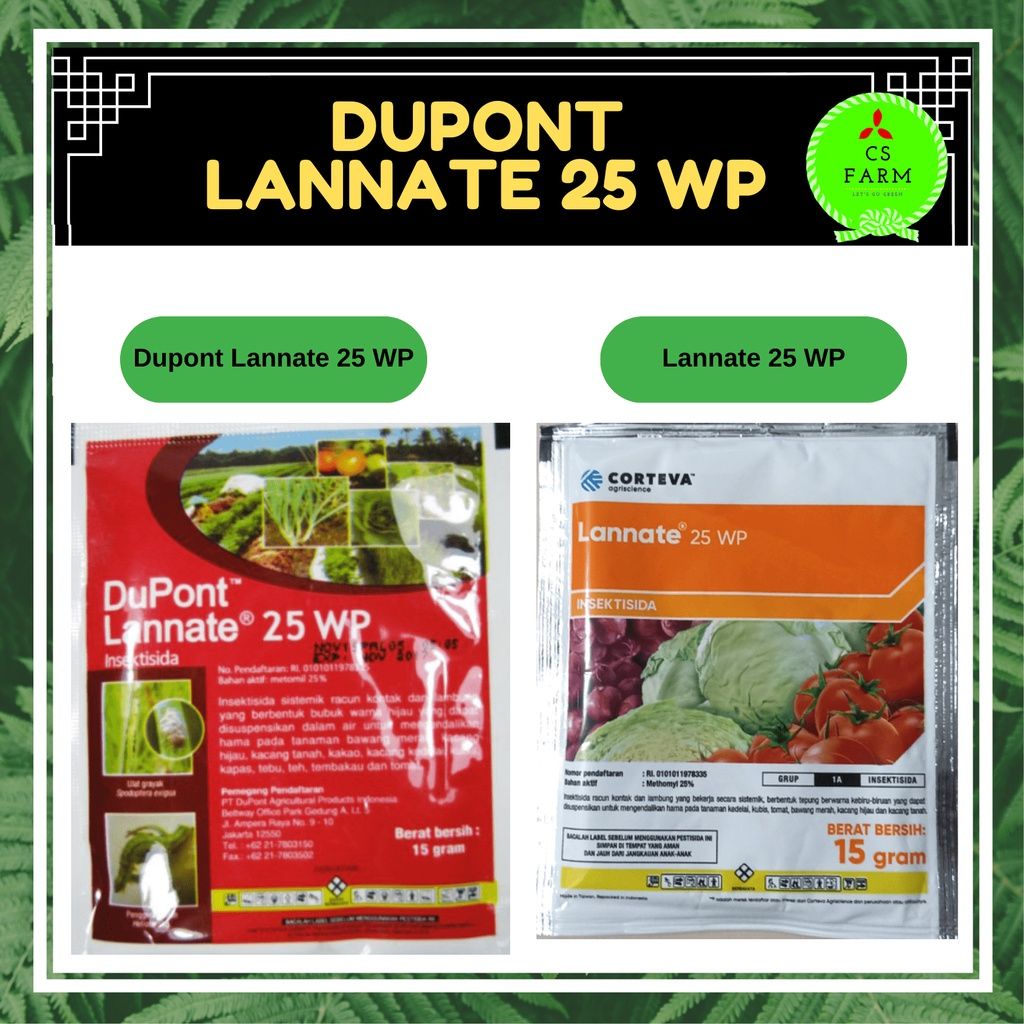 Jual Insektisida Ulat DUPONT LANNATE Merah LANNATE CORTEVA 25 WP 15 ...