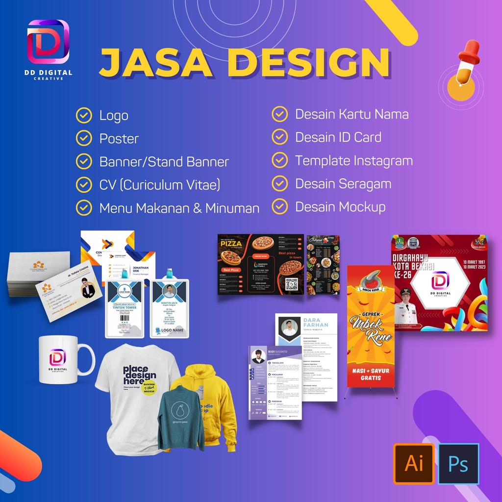 Jual Jasa Desain Bekasi | Jasa Design Grafis | Design Poster, Logo, IG, Seragam | Shopee Indonesia