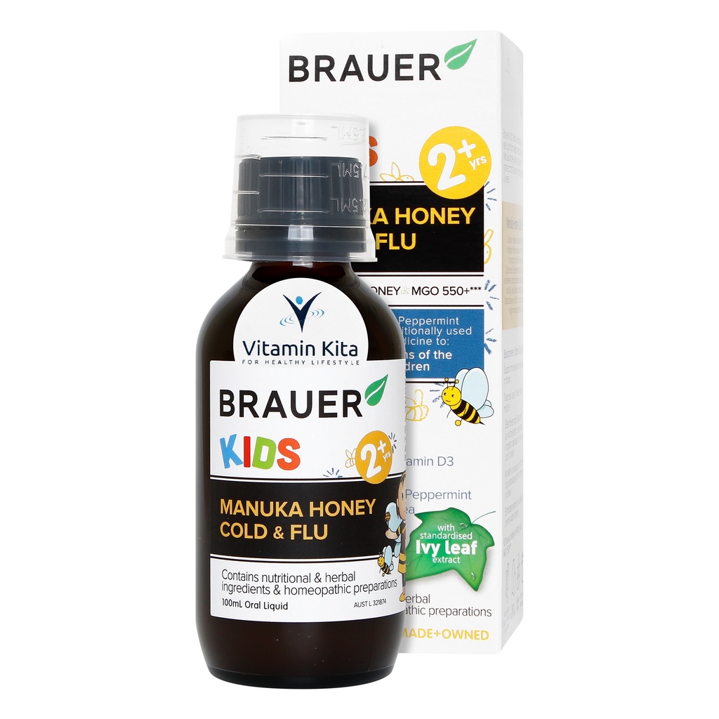 Jual Brauer Kids Manuka Honey Cold And Flu - 100 ml | meredakan gejala ...