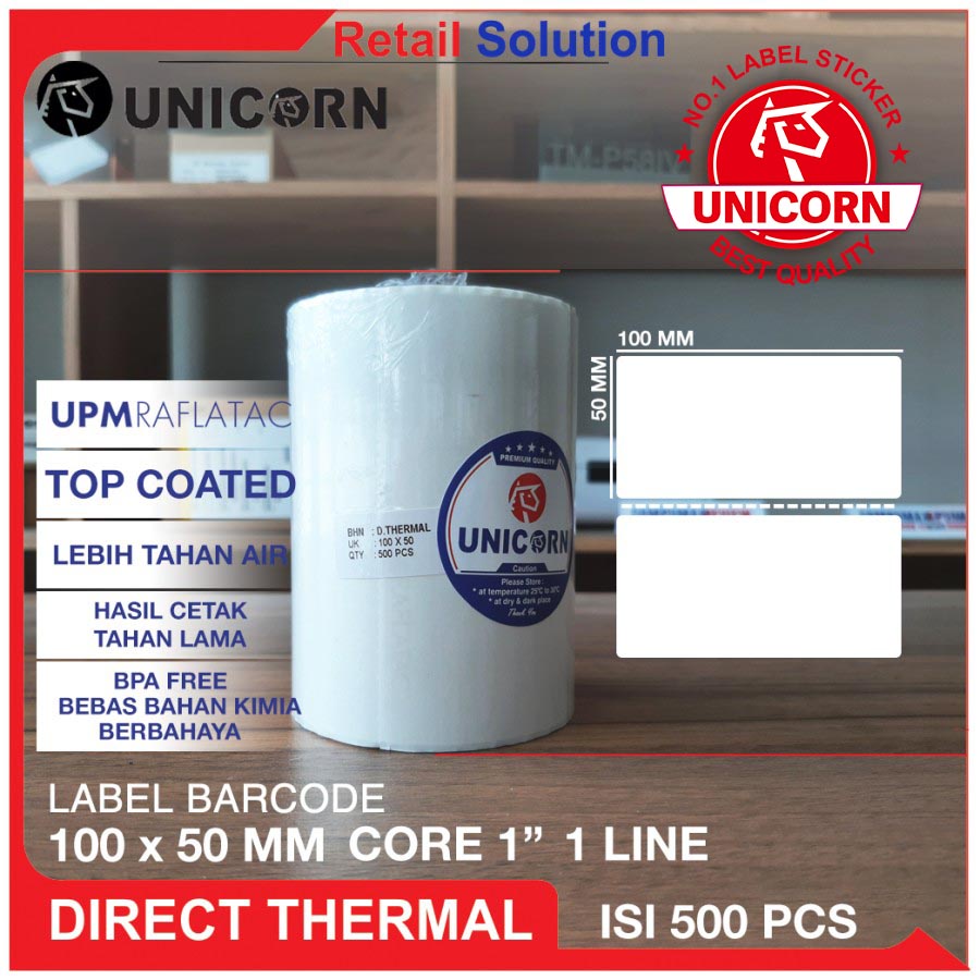 Jual Stiker Label Barcode Thermal 100x50 mm / 100 x 50 mm / 100x50mm | Shopee Indonesia
