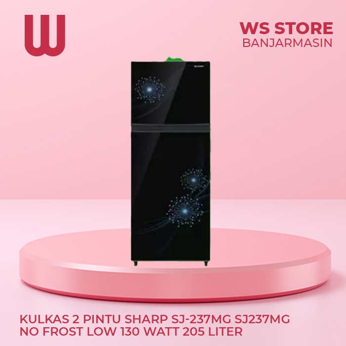 Jual KULKAS 2 PINTU SHARP SJ-237MG SJ237MG NO FROST LOW 130 WATT 205 ...