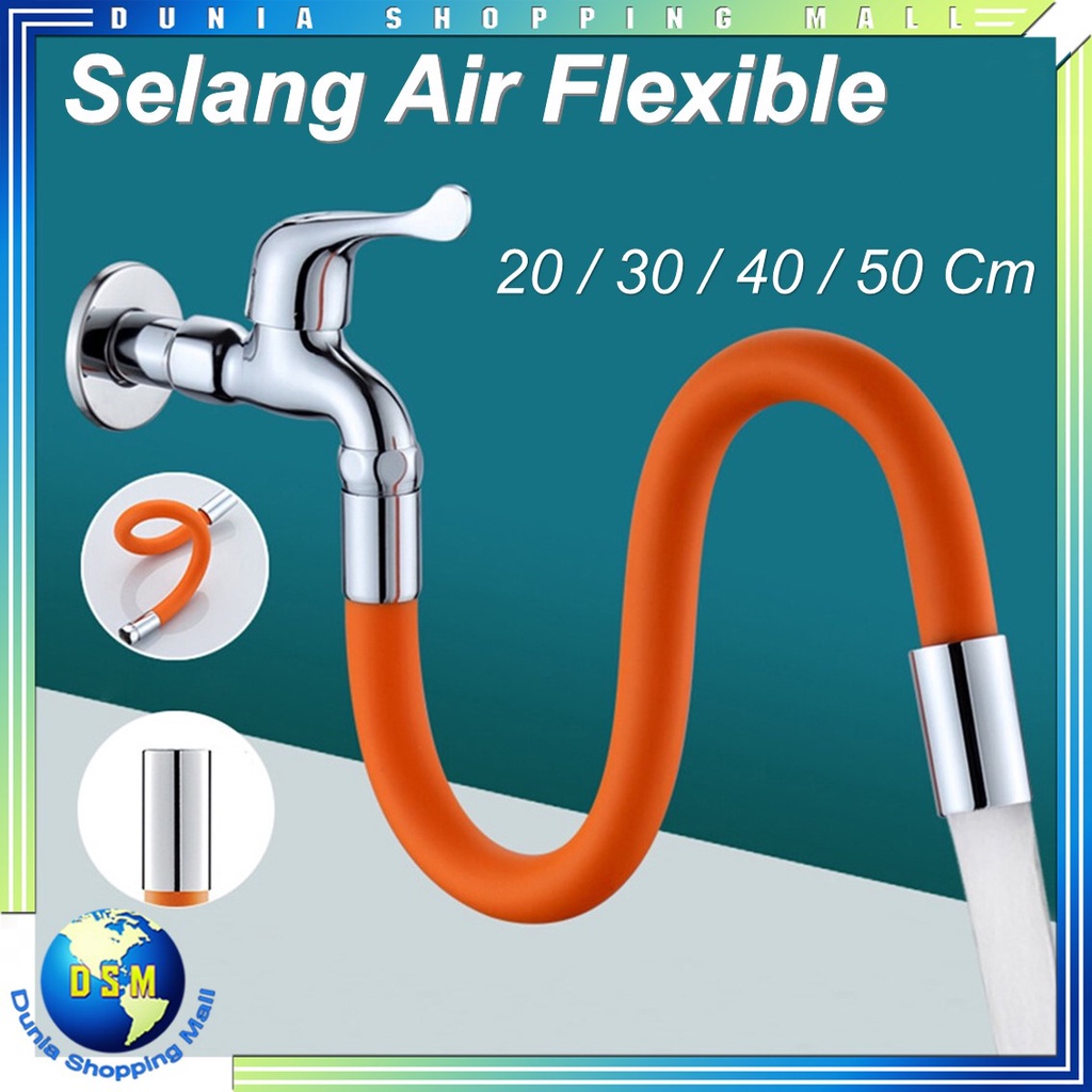 Jual DSM Selang Air Flexible Ekstensi 47Cm Sambungan Keran Air Universal 360 Derajat Bahan ...