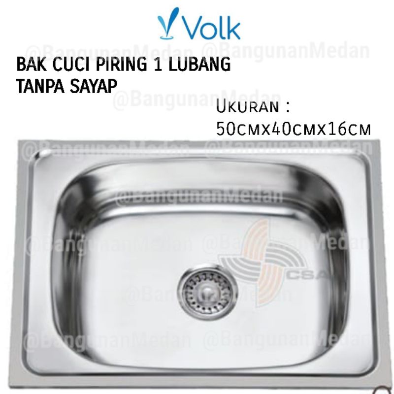 Jual BCP BAK CUCI PIRING VOLK BONUS AFUR & SELANG biasa Warna colour ...