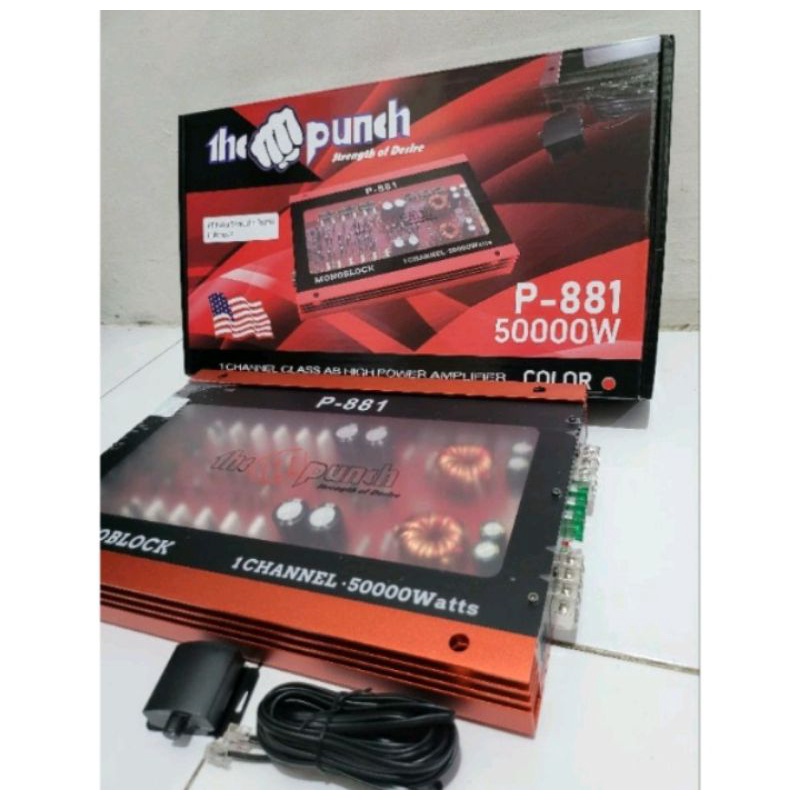Jual Power Monoblock the punch P-881 50000w Transparan | Shopee Indonesia