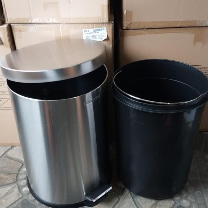 Jual Krisbow Pedal Bin 12 Liter, Tempat Sampah Injak Kaki - Stainless Steel | Shopee Indonesia