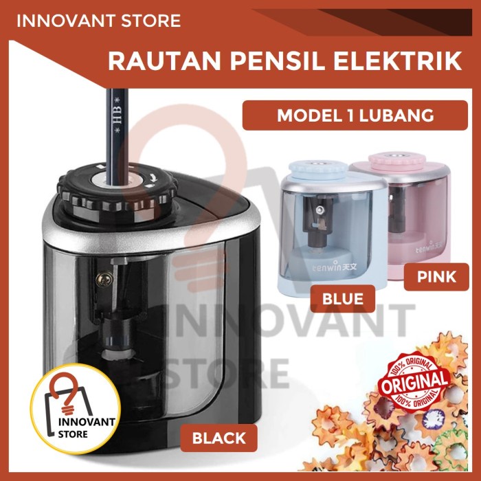 Jual Rautan Serutan Orotan Pensil Otomatis Elektrik Pencil Sharpener Tenwin | Shopee Indonesia