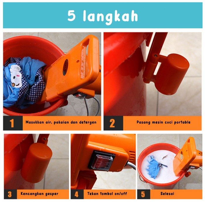 Jual Mesin Cuci Portable Mesin Cuci Ember Reclean Rewash Layar Digital ...