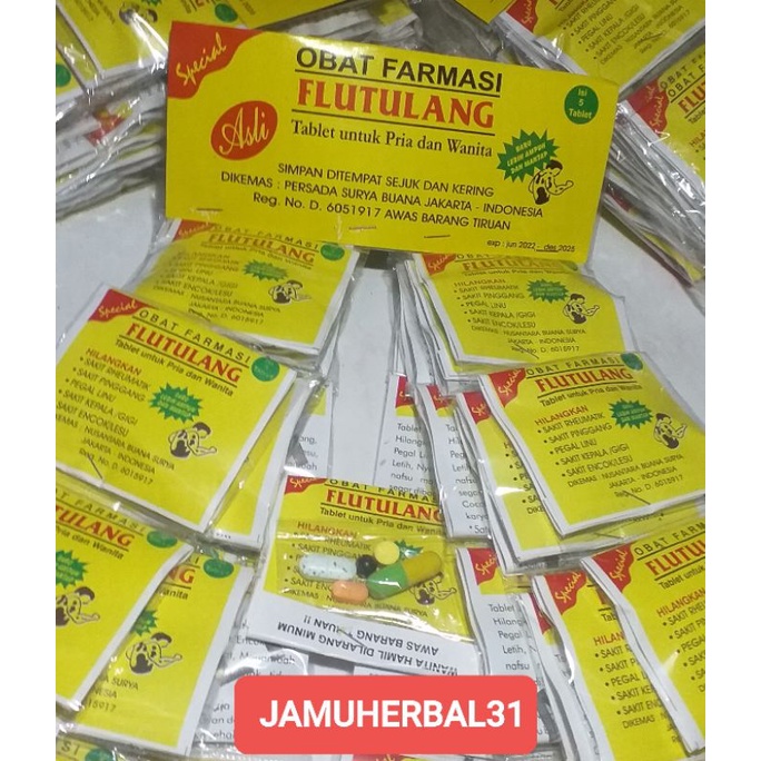 Jual FLU TULANG ORIGINAL ISI 50 SACHET SATU GANTUNG/HANGER | Shopee ...