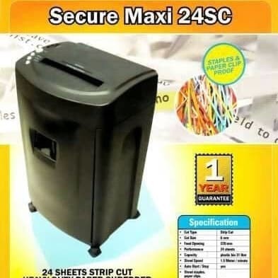 Jual Paper Shredder SECURE MAXI 24 SC Strip Cut - Mesin Penghancur ...