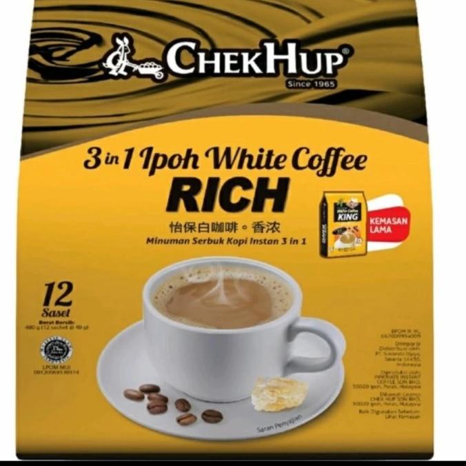 Jual White Coffee Chek Check Hup Chekhup Ipoh King Kopi 3in1 Instant 15 ...