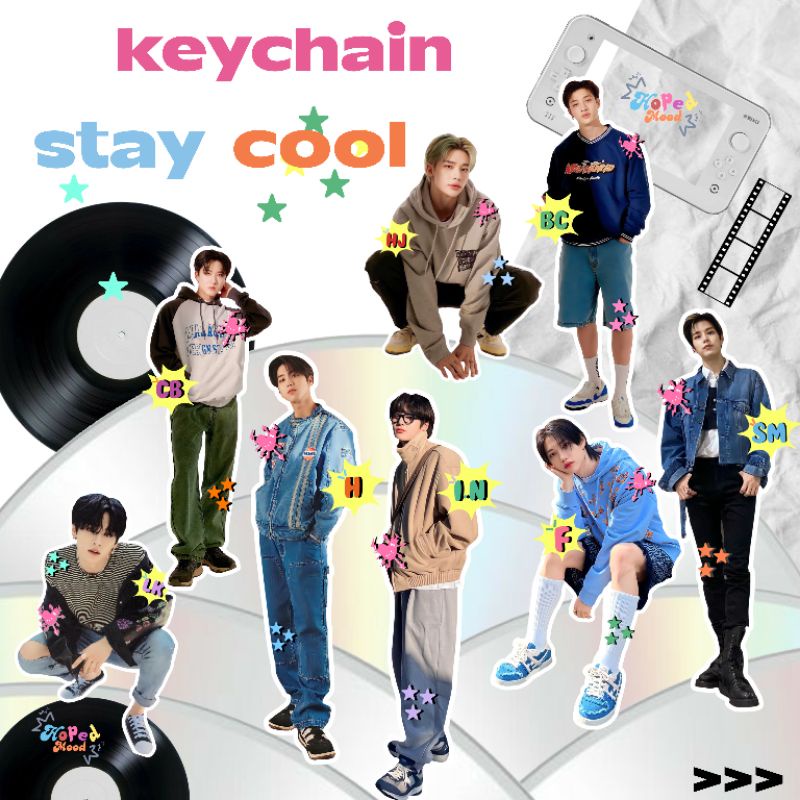 Jual KEYCHAIN STRAYKIDS stay cool kpop | bangchan, lee know, changbin ...