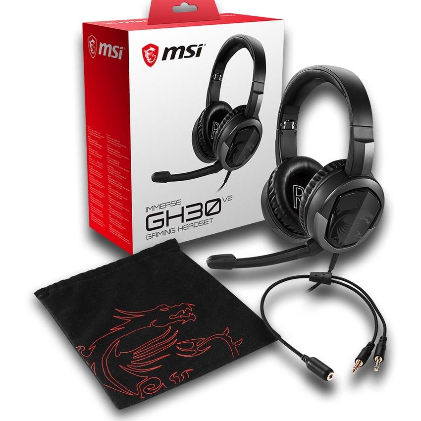 Jual MSI GAMING HEADSET GH30 IMMERSE V2 GH 30 ORIGINAL | Shopee Indonesia