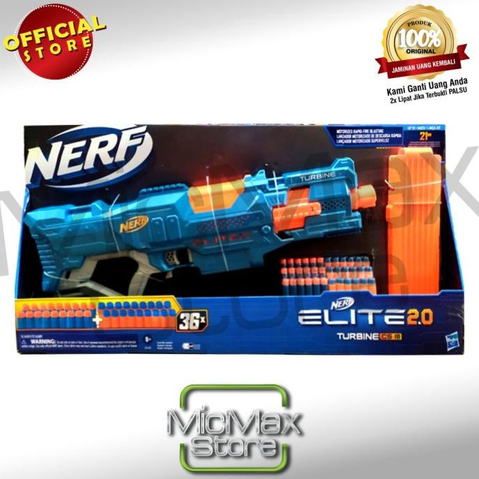 Jual Nerf Elite 2.0 Turbine CS-18 Motorized Rapid Fire Blasting Not CS ...