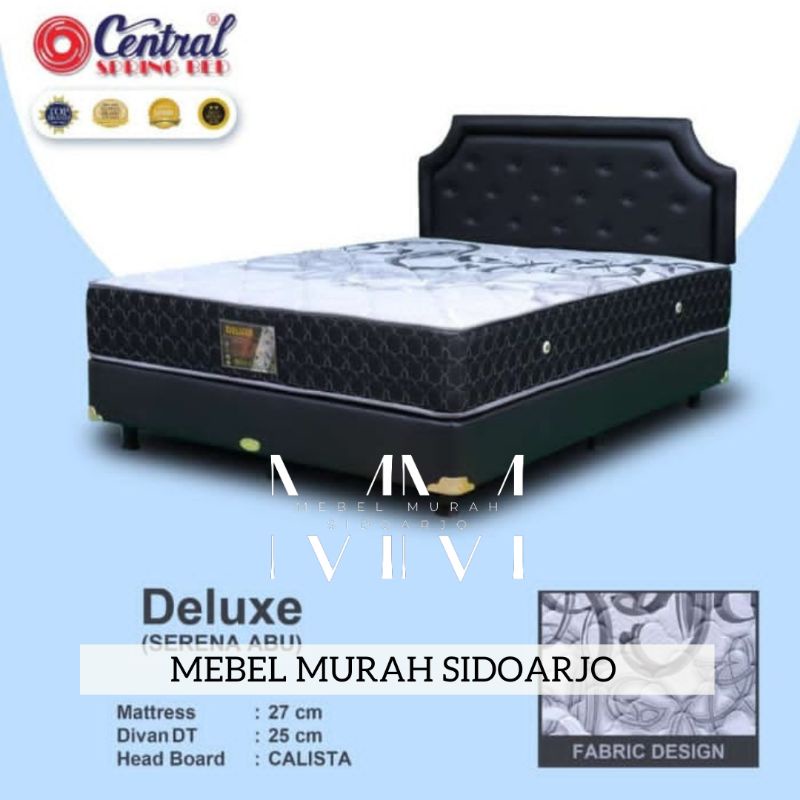 Jual Set Spring bed Central deluxe uk 90 x 200 120 x 200 160 x 200 180 x 200 cm queen king size ...