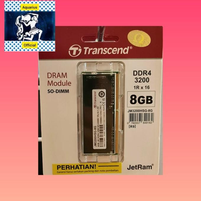 Jual Transcend Jetram DDR4-3200 Mhz / PC4-25600 - 8GB Sodimm For Laptop ...