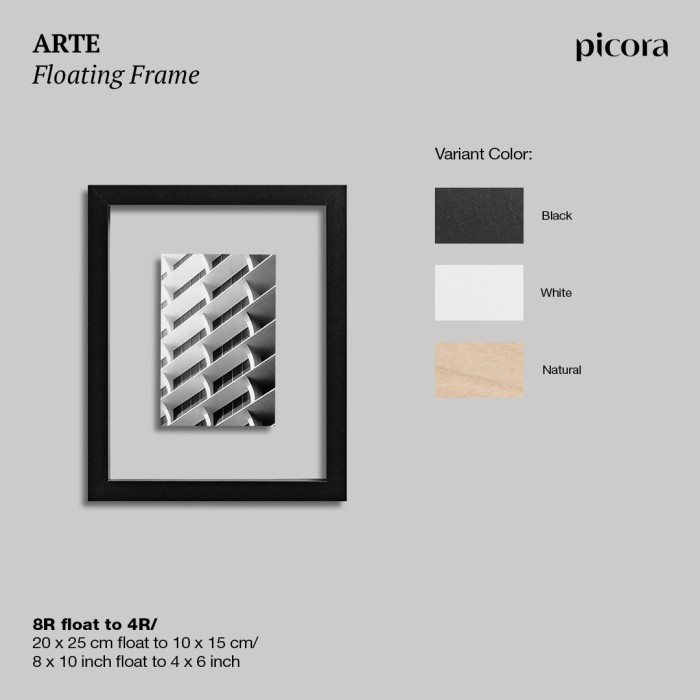 Jual PICORA ARTE Floating Frame 20x25cm 8R Pigura Bingkai Foto Dinding ...