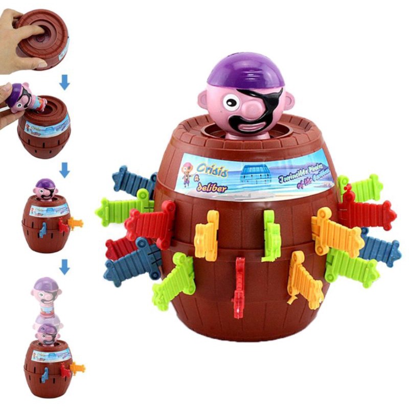 Jual ( BISA COD ) PROMO Mainan Anak Jumping Pirates Barrel Crazy Pirate ...