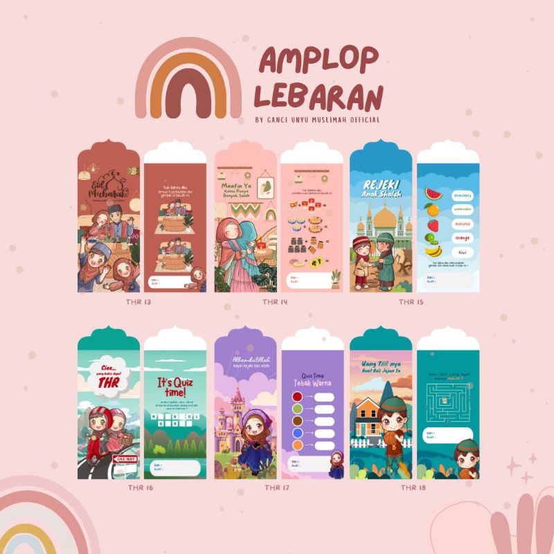 Jual Amplop Lebaran Idul Fitri Panjang Karakter Unyu | Shopee Indonesia