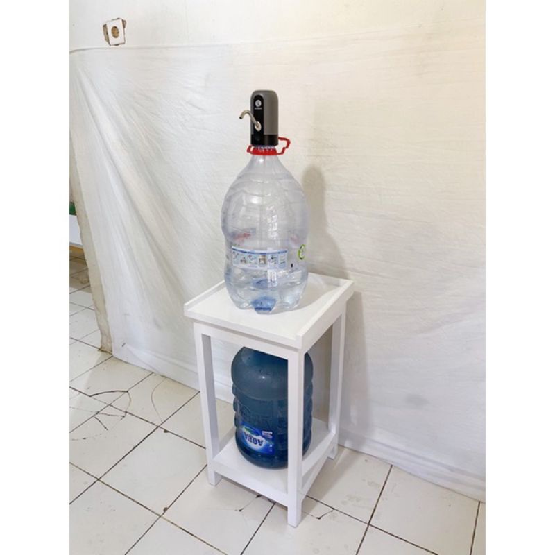 Jual MEJA DISPENSER PLT 40x40x70 CAT PUTIH MEJA GALON DISPENSER ...