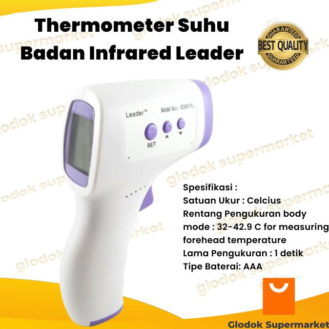 Jual Thermometer Suhu Badan Infrared Leader Termometer Medis XCH01A ...