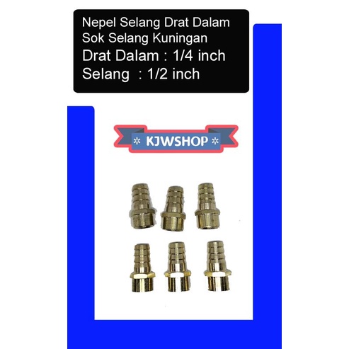 Jual Nepel Selang Drat Dalam Kuningan 1/4x1/2 / Nepel Sok Selang 1/4 x ...