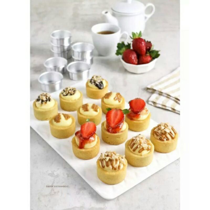 Jual 12Pcs Cetakan Kue Pie Polos / Loyang kue Pie Hokkaido / Tart ...
