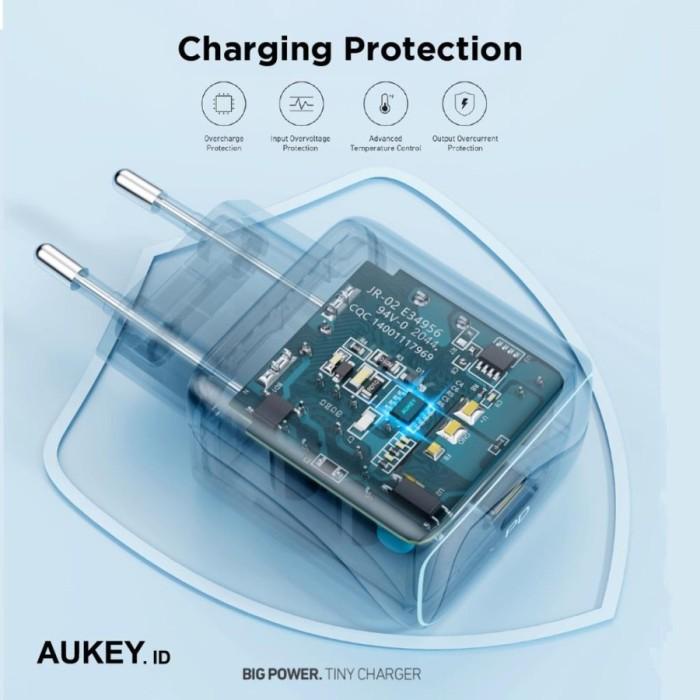 Jual Aukey Adaptor Charger Iphone Fast Charging 20W Usb-C Nano Pd3.0 Pa-R1 | Shopee Indonesia