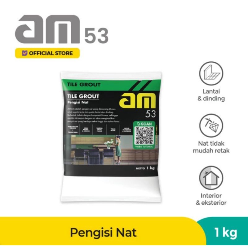 Jual AM 53 AM53 Semen Warna Nat Premium Tile Grout Warna Cream 1Kg/pack ...