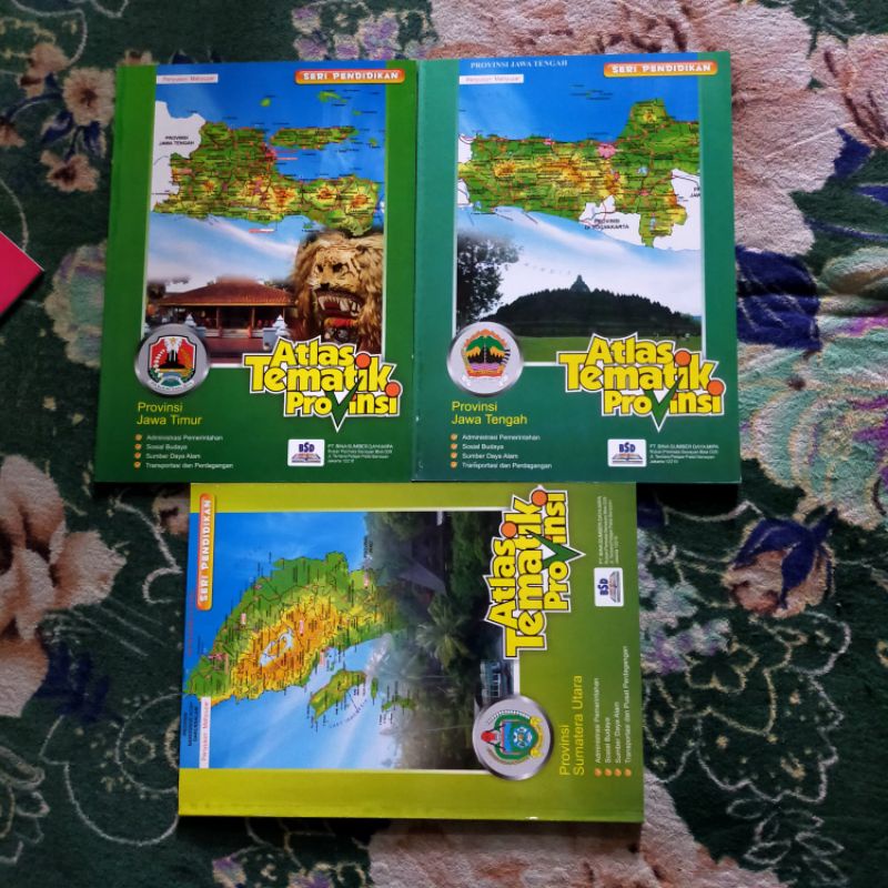 Jual ORIGINAL BUKU PETA ATLAS TEMATIK PROVINSI JAWA TIMUR JAWA TENGAH ...