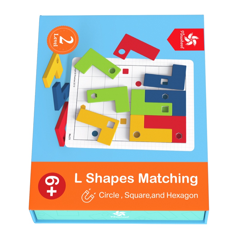 Jual L shapes matching-level 2:Circle, square and hexagon (New magnet ...