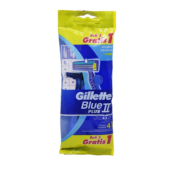 Jual GILLETTE BLUE II PLUS ISI 3 PCS | Shopee Indonesia