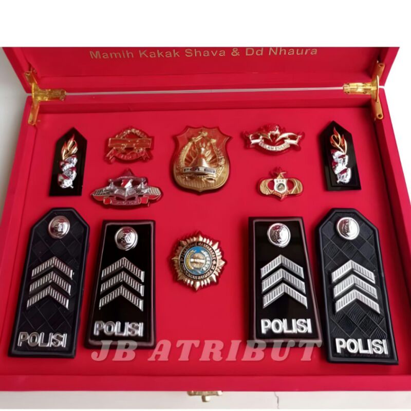 Jual pangkat brigadir PDH PDU polisi sepaket request isi box | Shopee ...