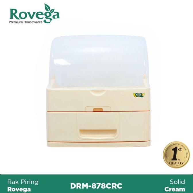 Jual Rovega Rak Piring Plastik Premium Modys KREM (GRATIS Cangkir ...